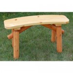 Moon Valley Cedar Works Unfinished Half-Moon Bench | rustic-touch ...