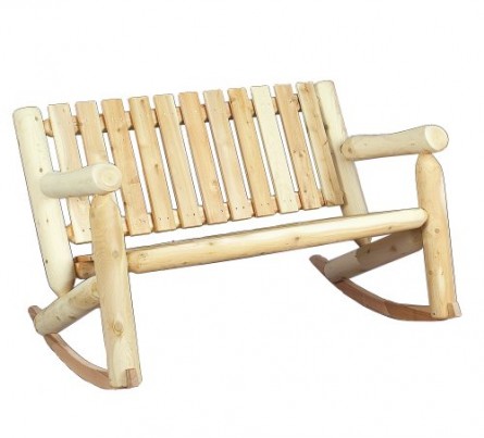 Cedarlooks 010006A Log Double Rocking Bench | rustic-touch | rustic ...