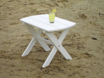 POLY Furniture Oval End Table – Amish Made USA – Bright Red | rustic ...