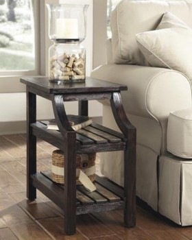 Ashley Furniture Signature Design Mestler Chair Side End Table, Rustic ...