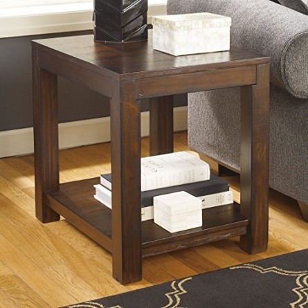 Ashley Furniture Signature Design Grinlyn Rectangular End Table, Rustic ...